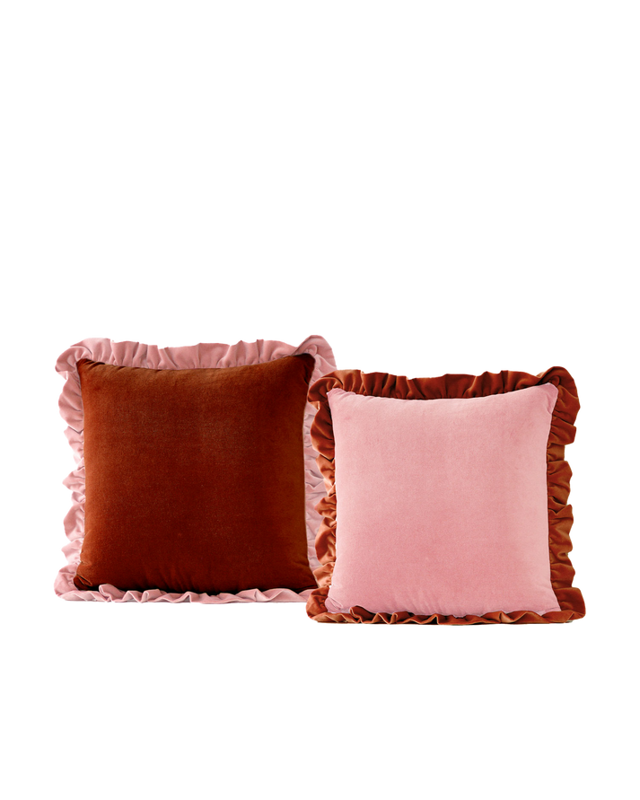 Jasper set of 2 Velvet Handmade Luxury Ruffled Cushion – OPALA