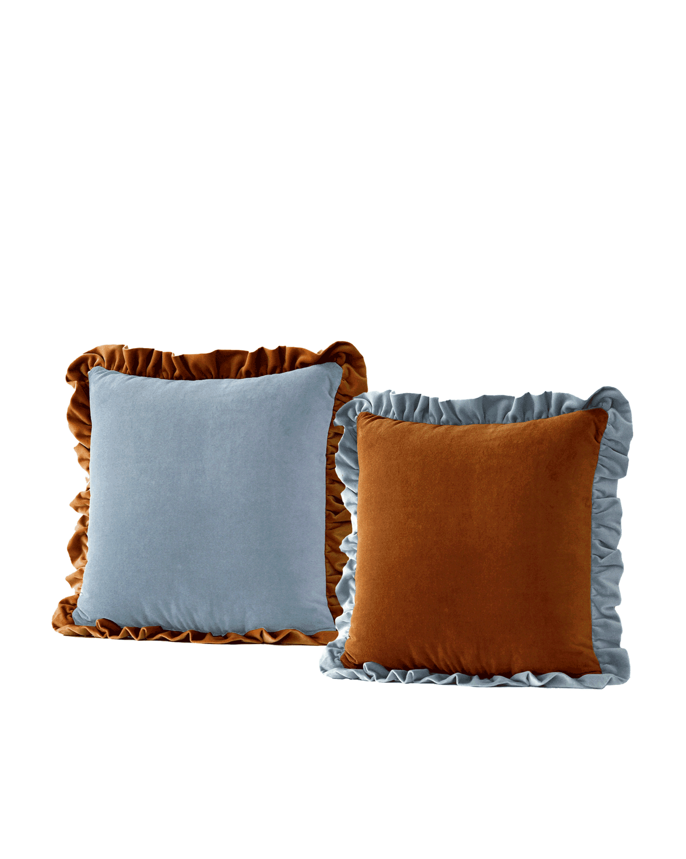 Jasper set of 2 Velvet Handmade Luxury Ruffled Cushion – OPALA