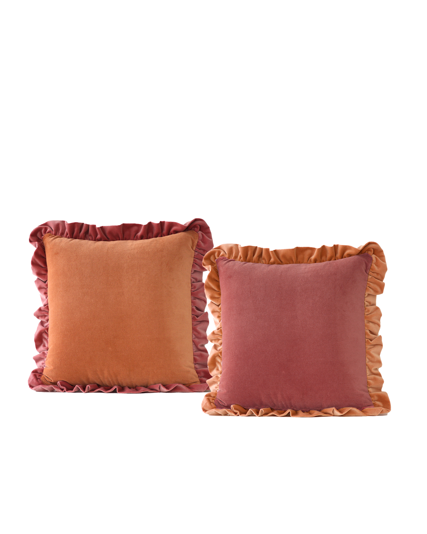 Jasper set of 2 Velvet Handmade Luxury Ruffled Cushion – OPALA