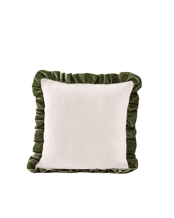 Jasper Velvet Handmade Luxury Ruffled Cushion – OPALA