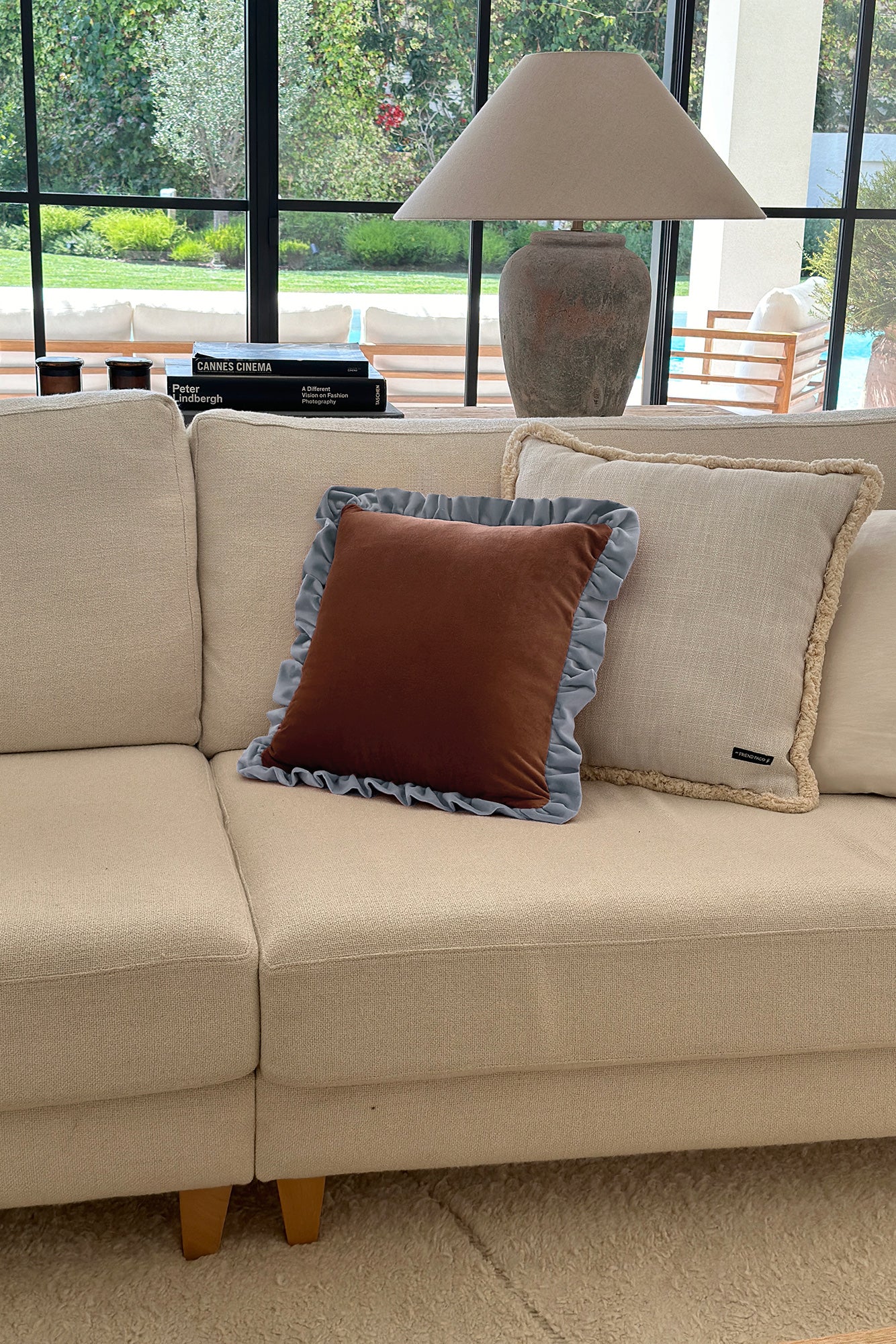 Jasper Velvet Handmade Luxury Ruffled Cushion – OPALA